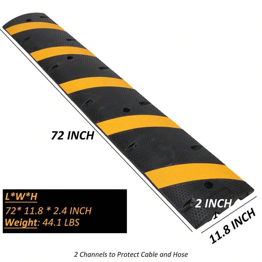 Speed Bump, 84" Rubber Speed Bumps, 2 Channel Modular Speed Hump ...