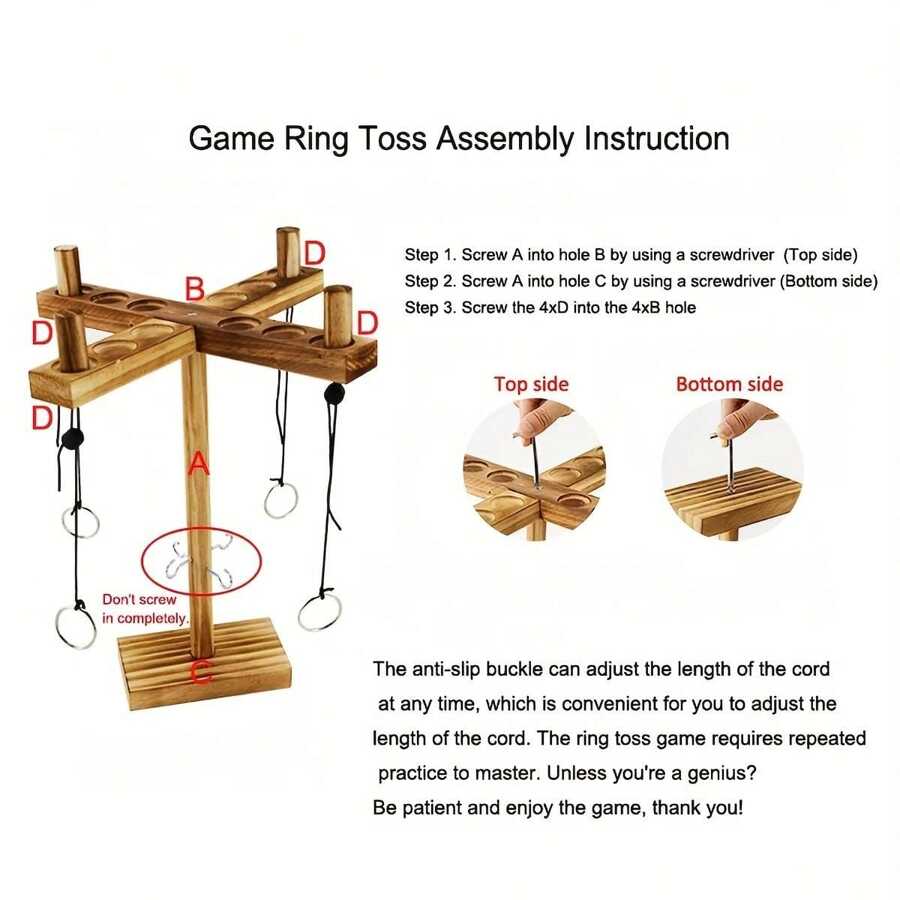 30cm Ring Toss Hook Games And Ring Game With Shot Ladder For 4 People ...