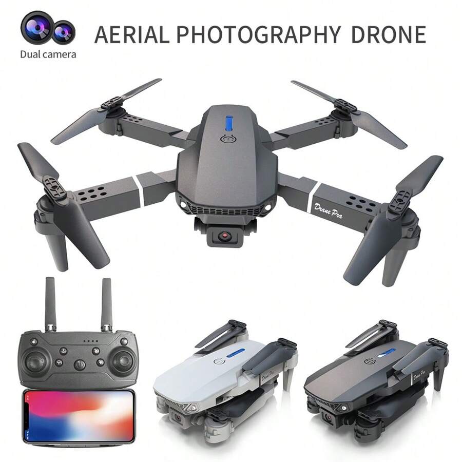 Multi-Battery Configuration Drone E88 Drone 480P Dual Camera One-Click ...