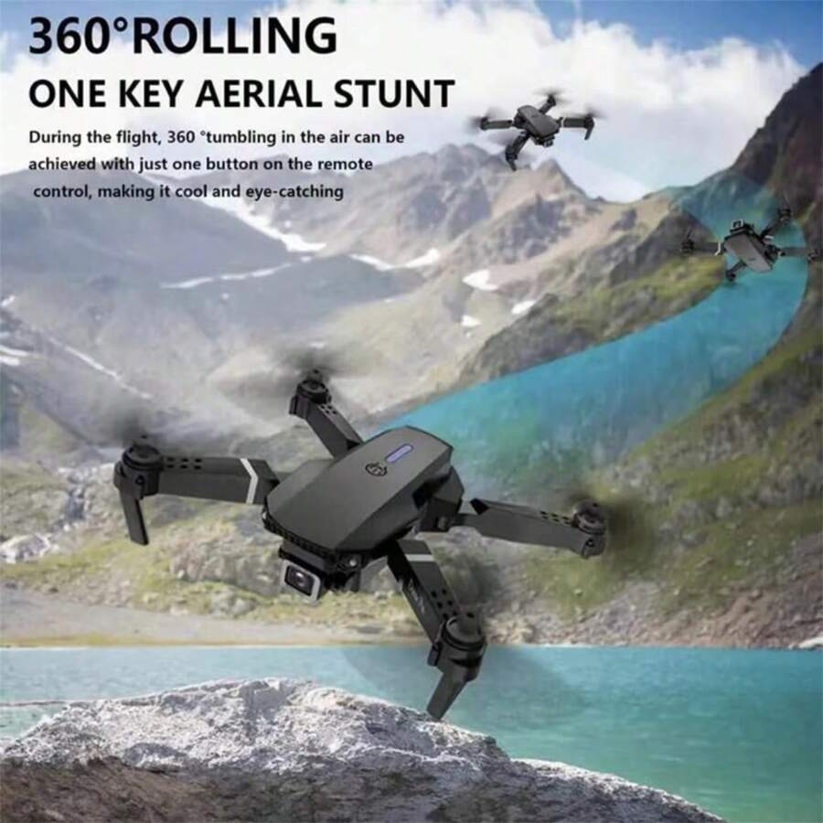 Multi-Battery Configuration Drone E88 Drone 480P Dual Camera One-Click ...