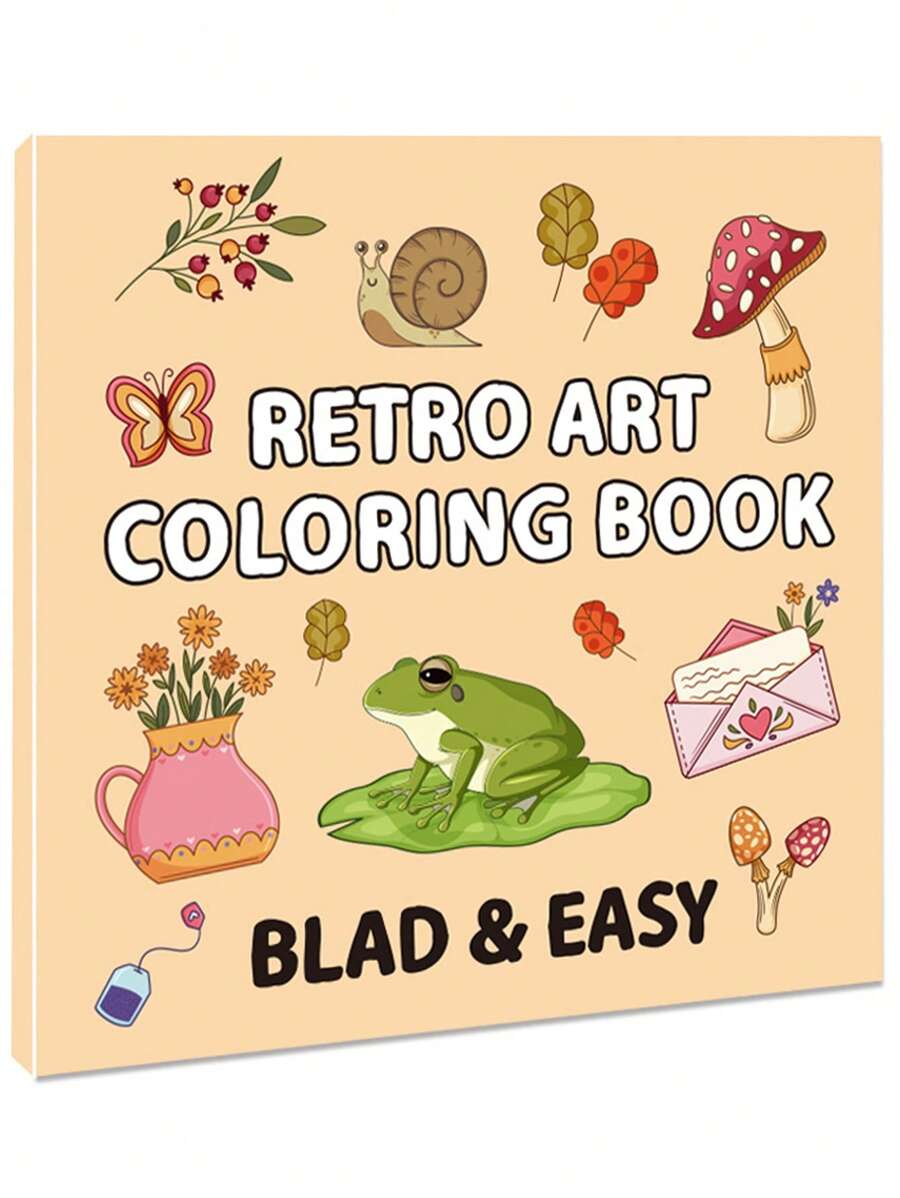 Creative Coloring Book With 40 Pages Of Small Animals And Wild Plants ...