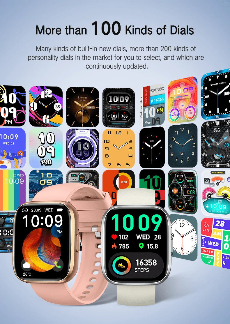 JELLOO 2024 Smart Watches Men Women Compatible With IPhone And Android ...