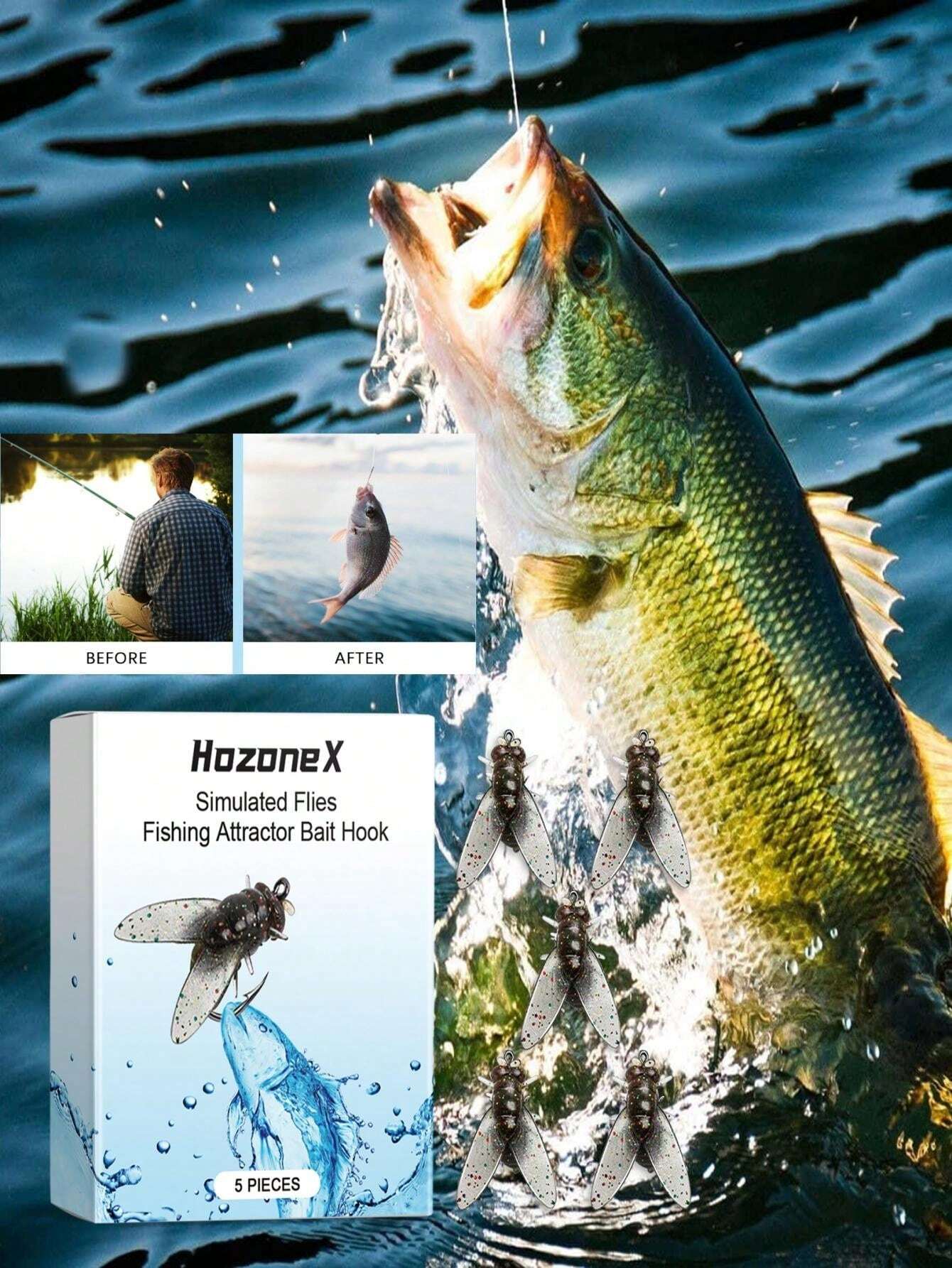 Simulated Fly Fishing Bait Hook, Soft Bait, Biomimetic Insect Fly Hook ...