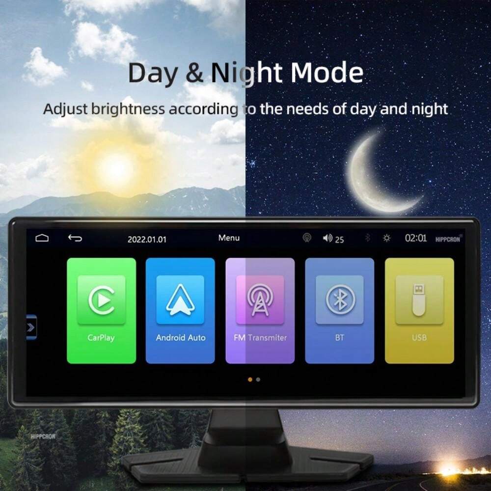 จอ Ips กล้องหน้ารถ Dvr แบบไร้สาย Carplay And Android Auto ขนาด 10 26 นิ้ว
