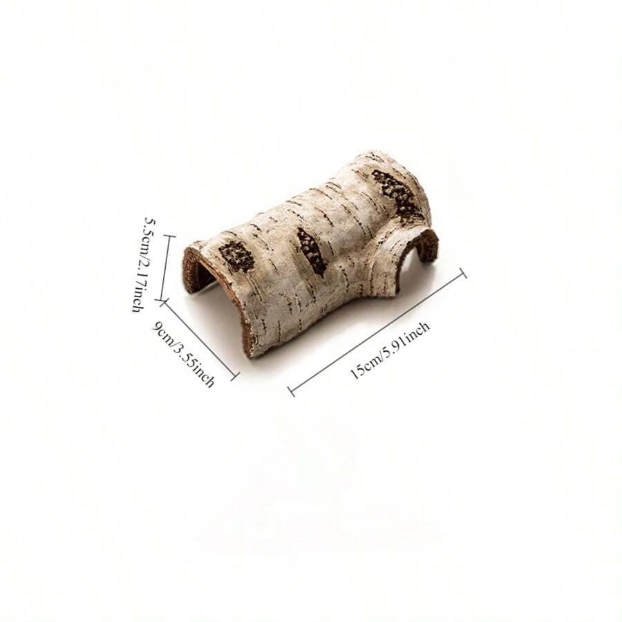Reptile Hideaway Cave - Durable Birch Wood Texture Resin Shelter For ...