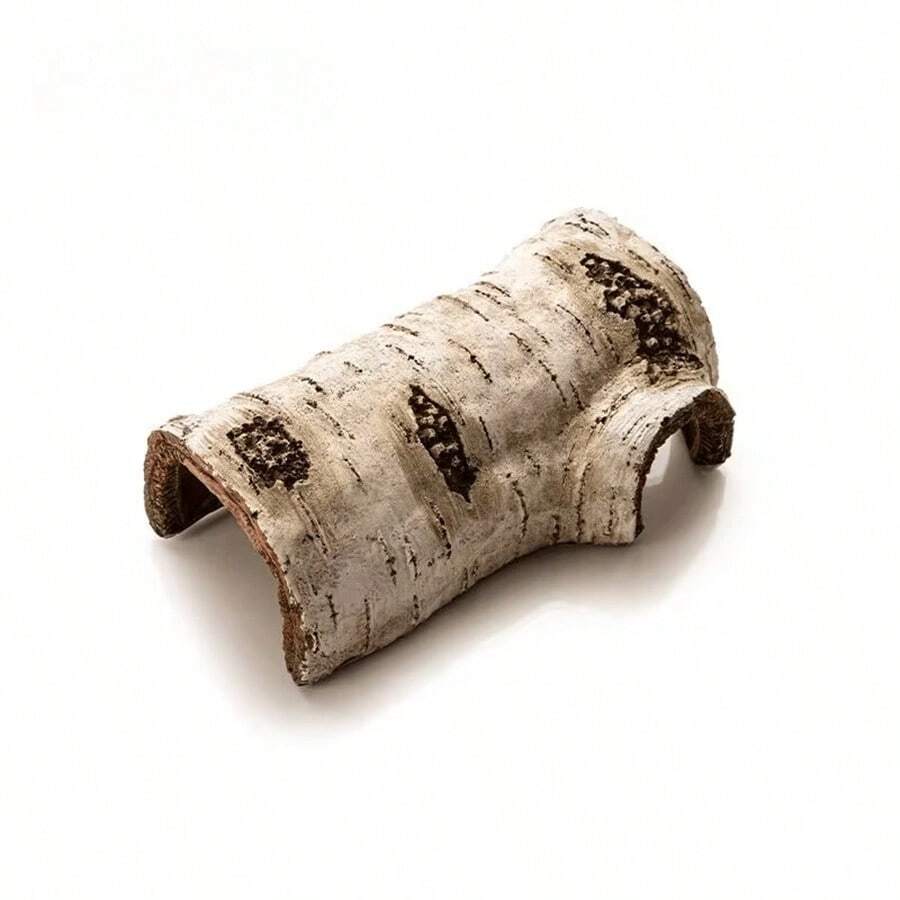 Reptile Hideaway Cave - Durable Birch Wood Texture Resin Shelter For ...