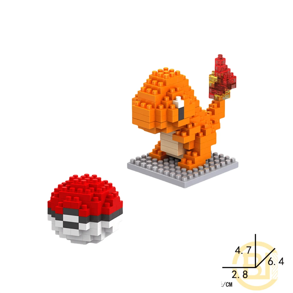 Unboxed Anime Character Building Blocks With Pokeball, Figurine Doll ...