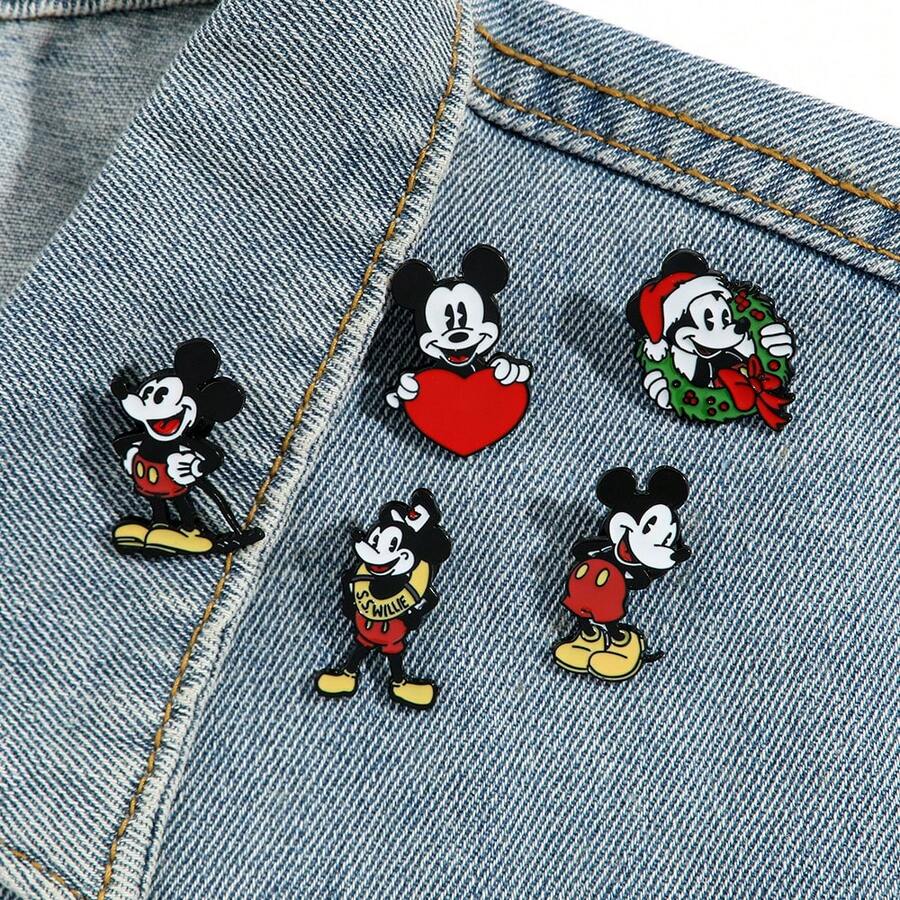 Disney Disney 1/5 Pcs Cartoon Character Brooch Cute Christmas Mickey ...