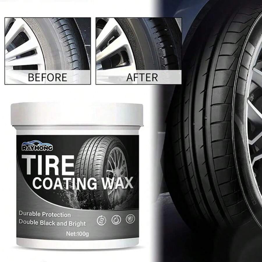 100g Wheel Tire Cleaner Glazing Wheel Wax Car Tire Retreading Cleaning ...