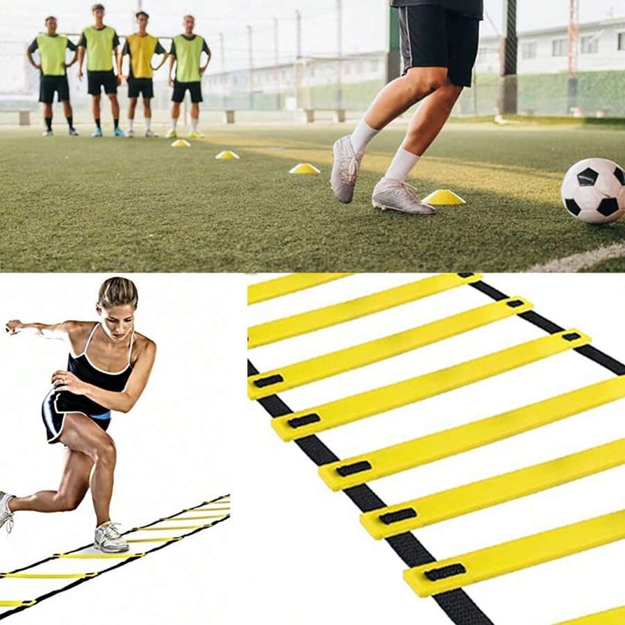 Agility Ladder Speed Training Set 12 Rungs 8 Rungs Exercise Ladder For Football, Rugby, Boxing ...