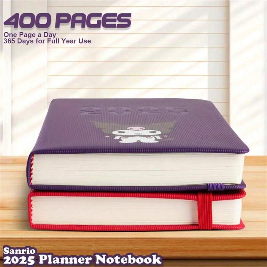 Sanrio 2025 A5 Calendar - 400 Pages, Black, With Adorable Characters ...