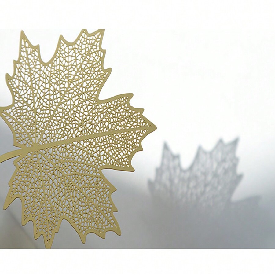Leaf Bookmarks - Intricate Leaf Vein Brass Bookmarks, Hollowed-Out ...