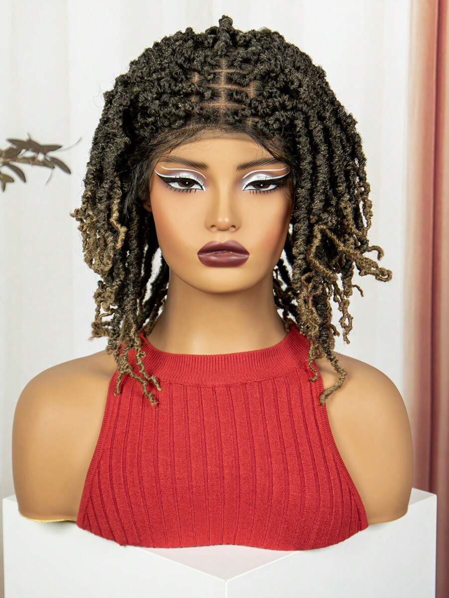 Short Bob Dreadlocks Square Knotless Braided Wigs Locs Crochet Braided ...