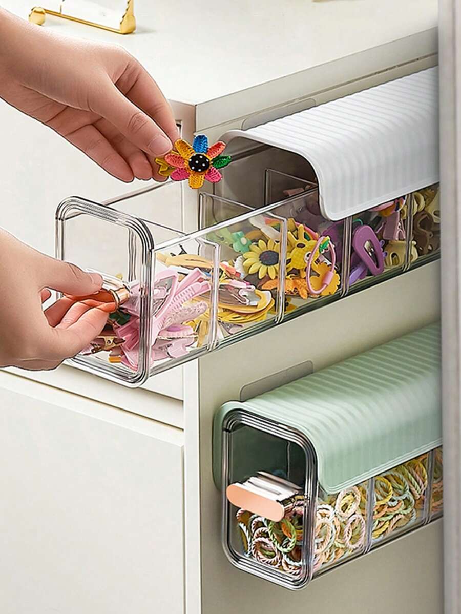 1pc Hair Accessories Storage Box, Wall-Mounted Hairclip, Hair Tie ...