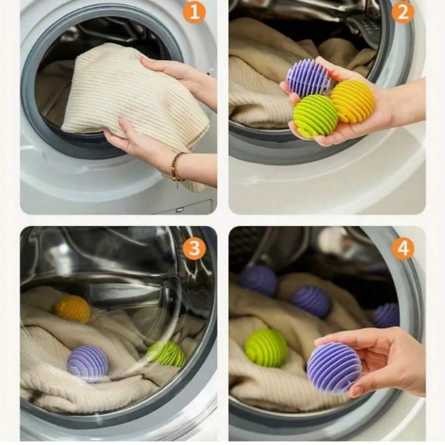 Reusable Anti-Cling Washing Ball - Wrinkle Releaser, Static Reducer ...