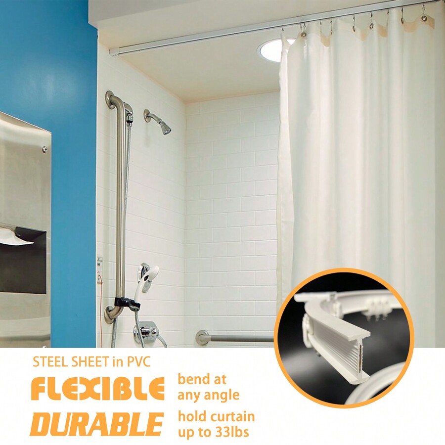 Flexible Ceiling Curtain Track | Curved Curtain Rail With Mute Rollers ...