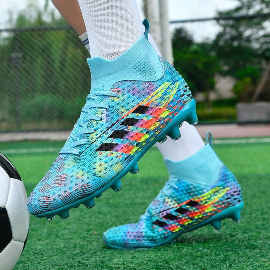 New Recommendation Teenager Football Shoes, High-Top Studded Wear ...