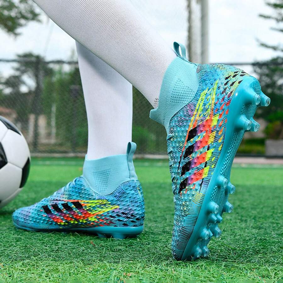 New Recommendation Teenager Football Shoes, High-Top Studded Wear ...