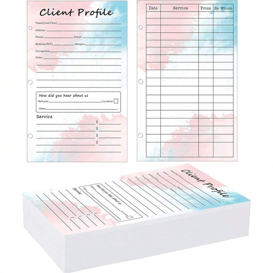 Customer Information Card Client Profile Cards - Client Contact Profile ...