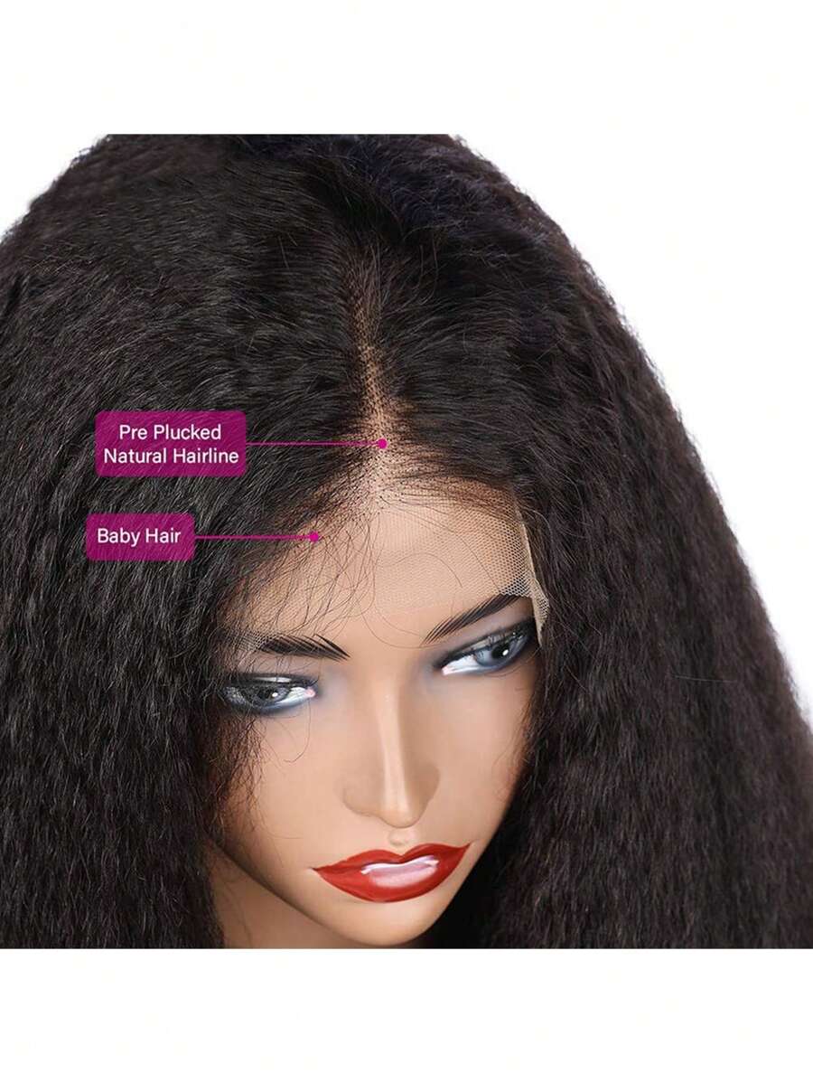 13X4 Sheer Lace Forehead Bob Wig Natural Black Color 200% Density No ...
