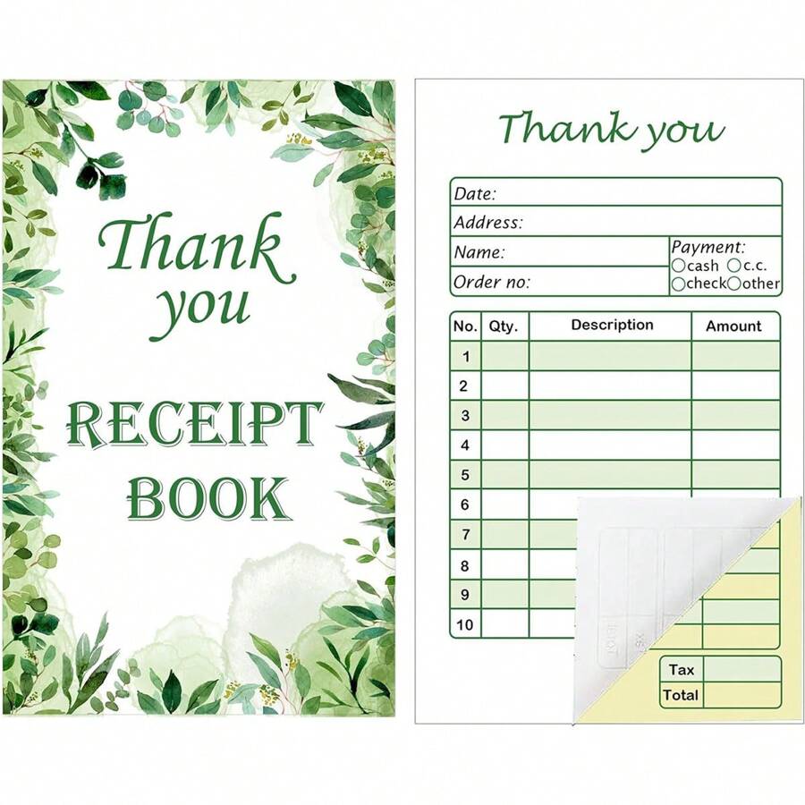 Thank You Receipt Book For Small Business Inch Receipt Book Order Forms ...
