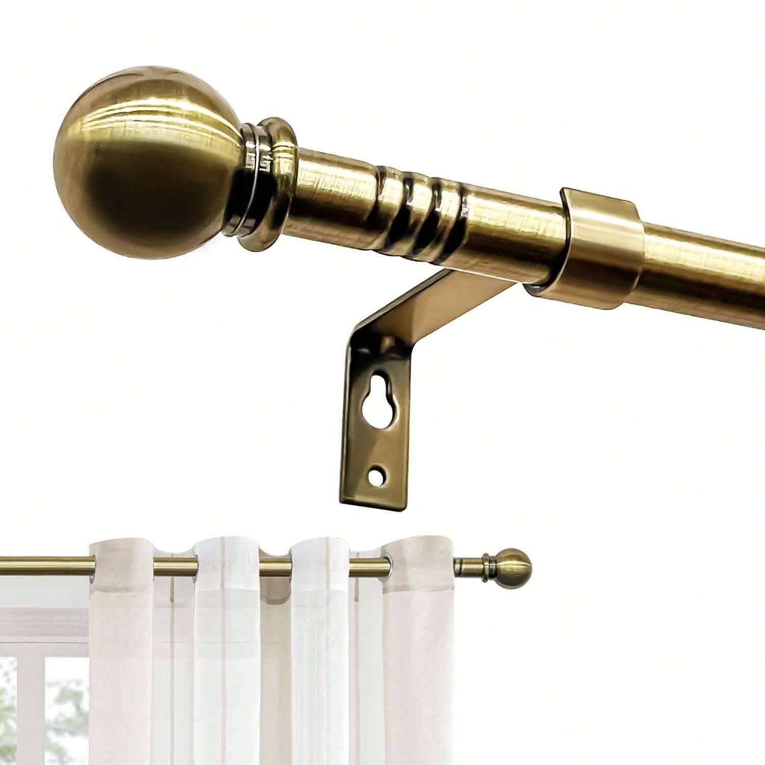 Bronze Curtain Rods For Windows 28 To 144 Inches,5/8 Inch Decorative ...