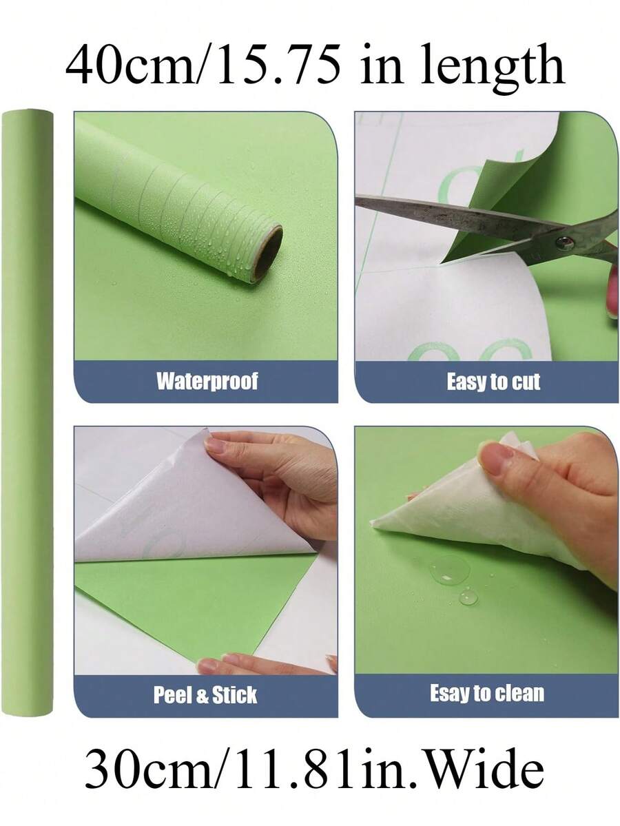 Solid Color Contact Paper Waterproof, Vinyl Colored Wall Paper Self ...