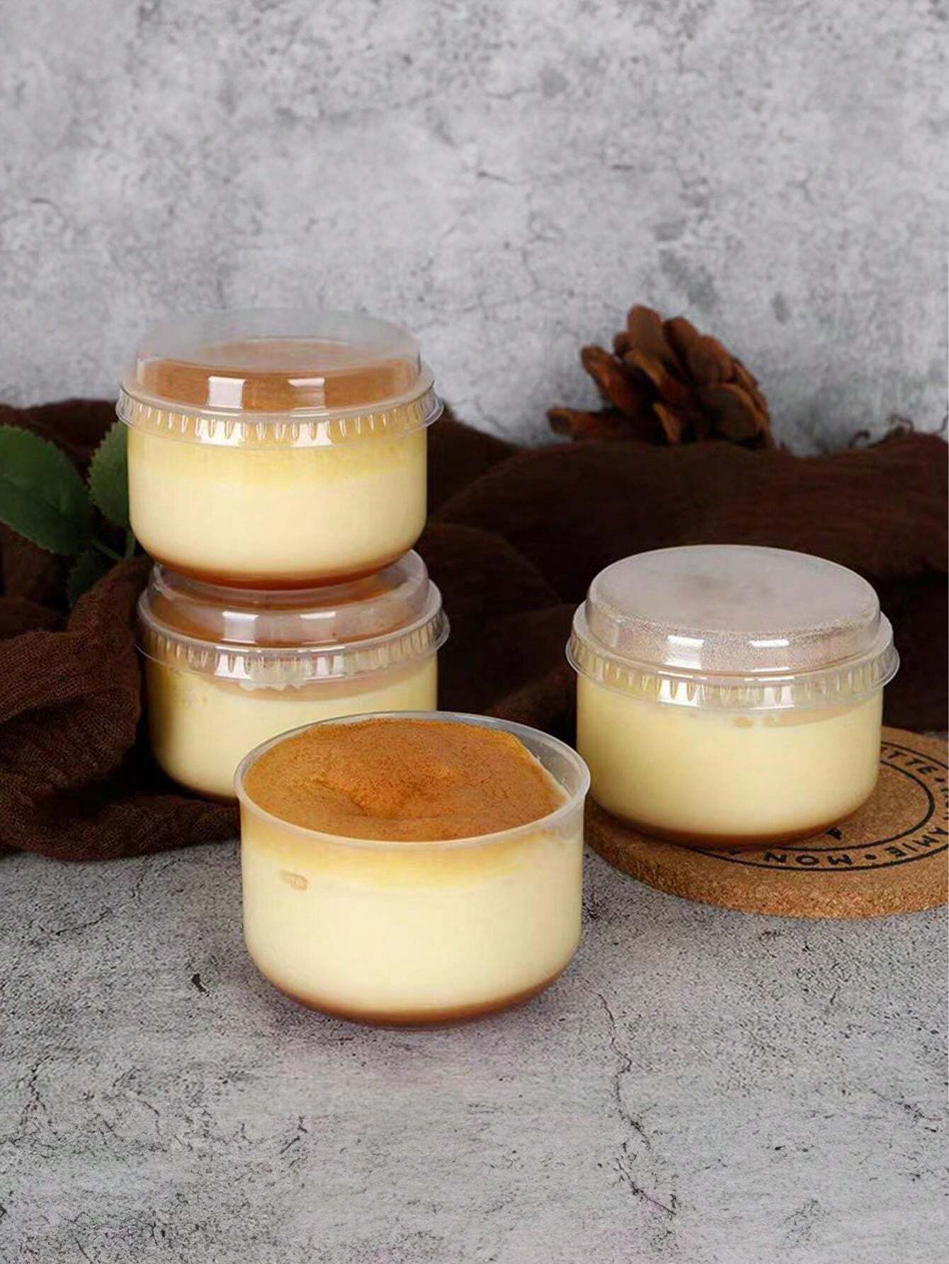 5pcs Transparent Yogurt Pudding Cups, Ice Cream Panna Cotta Mousse Cups ...