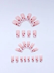 24pcs Set, Instantly Upgrade Your Manicure! Short Square False Nails ...