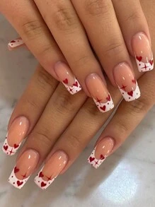 24pcs Set, Instantly Upgrade Your Manicure! Short Square False Nails ...