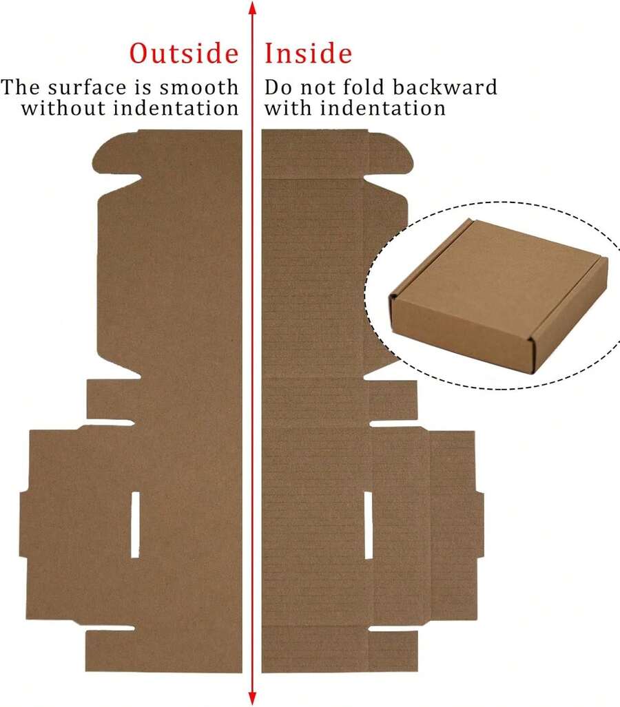 50 Pack 4x4x1 Inches Small Shipping Boxes, Brown Corrugated Cardboard ...