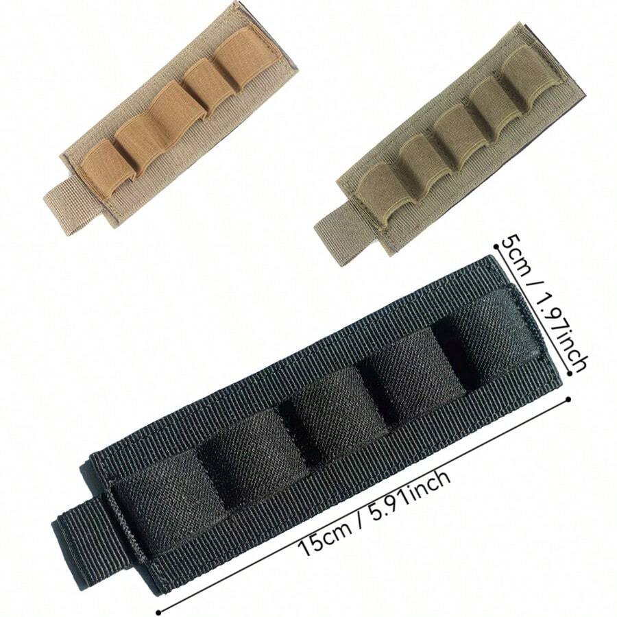 1pc 5 Rounds Shotgun Shell Holder Ammo Carrier Adhesive Side Saddle For ...
