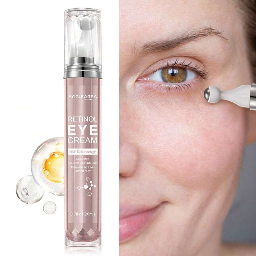 Retinol Instant Firming Eye Cream With Roller Massage - Hydrating ...