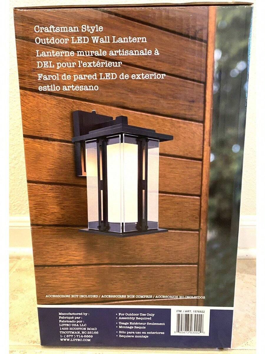 Brand New Lutec Craftsman Style Outdoor LED Wall Lantern Light ...