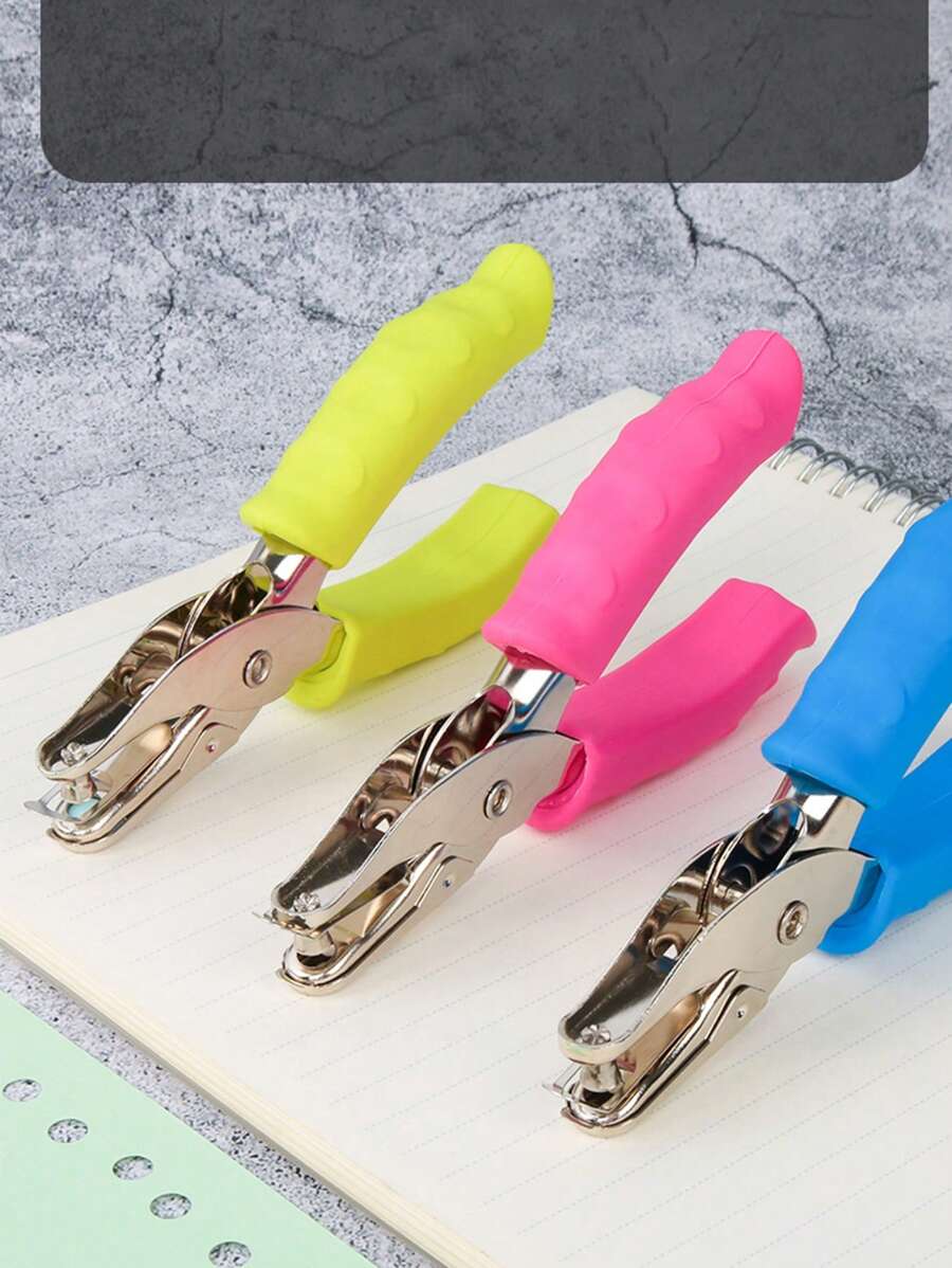 Coated Hand-Held Punch Tool, Paper Punch Hole Maker, Round Hole Puncher ...