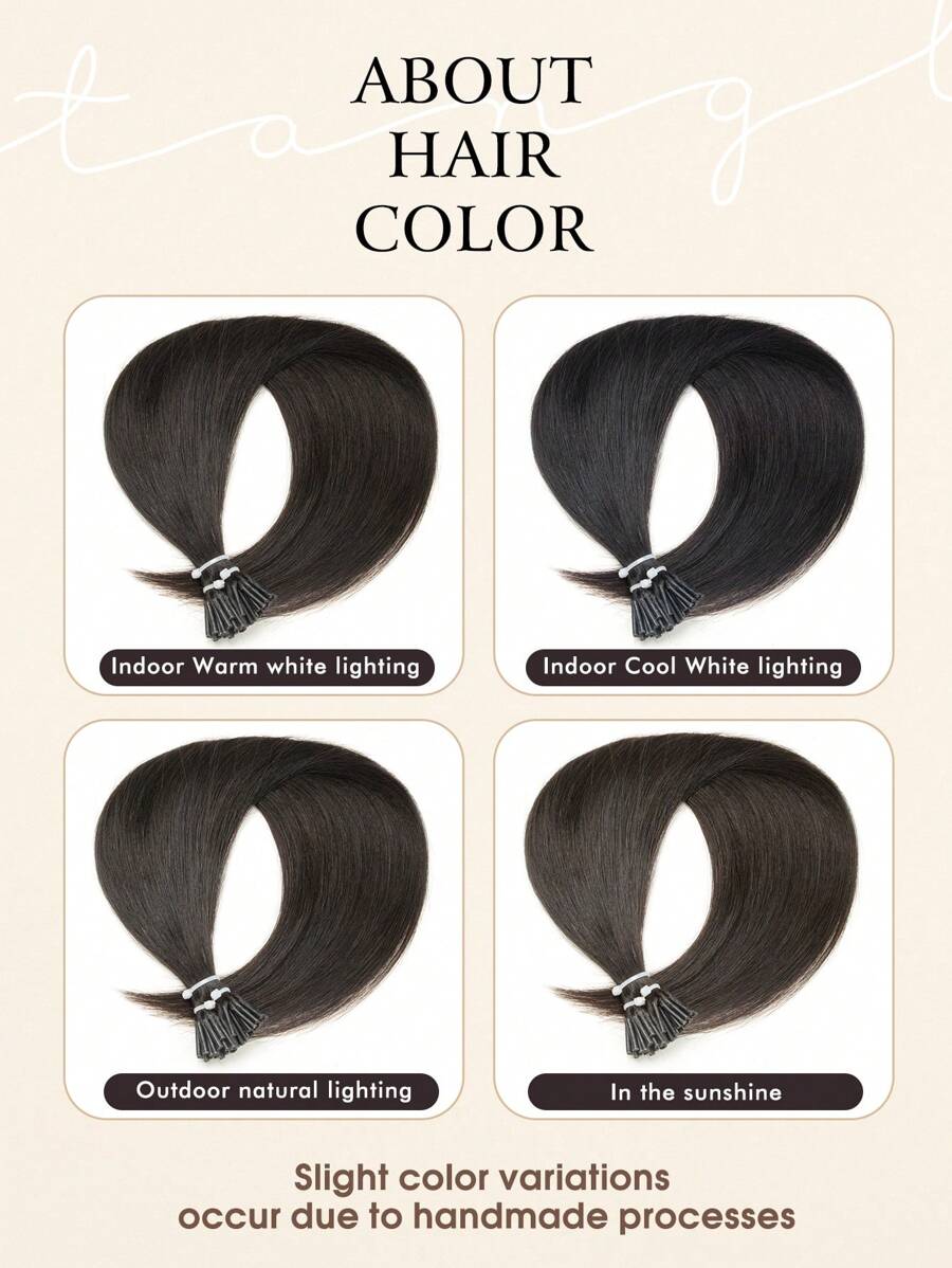 I Tip Hair Extensions Human Hair Extensions Color 1b Nature Black 14-22 ...