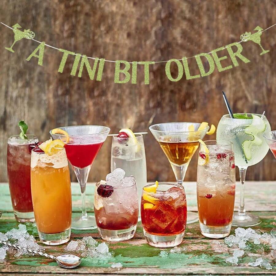 A Tini Bit Older Banner - Martini Bar Party Decorations, Weenies And ...