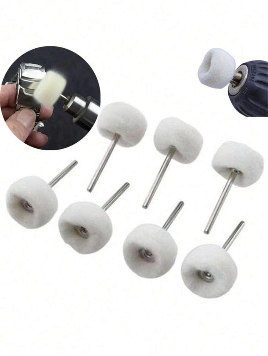 5/10/20pcs Wool Polishing Wheels, Shank Artificial Wool Polishing Wheel ...