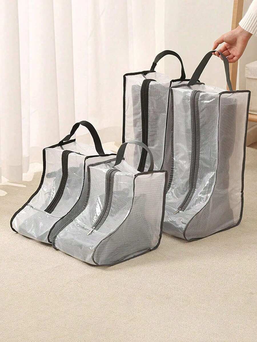 2PCS Portable Tall Boots Storage Bags,Dust-Proof Tall Boot Carry Bag ...