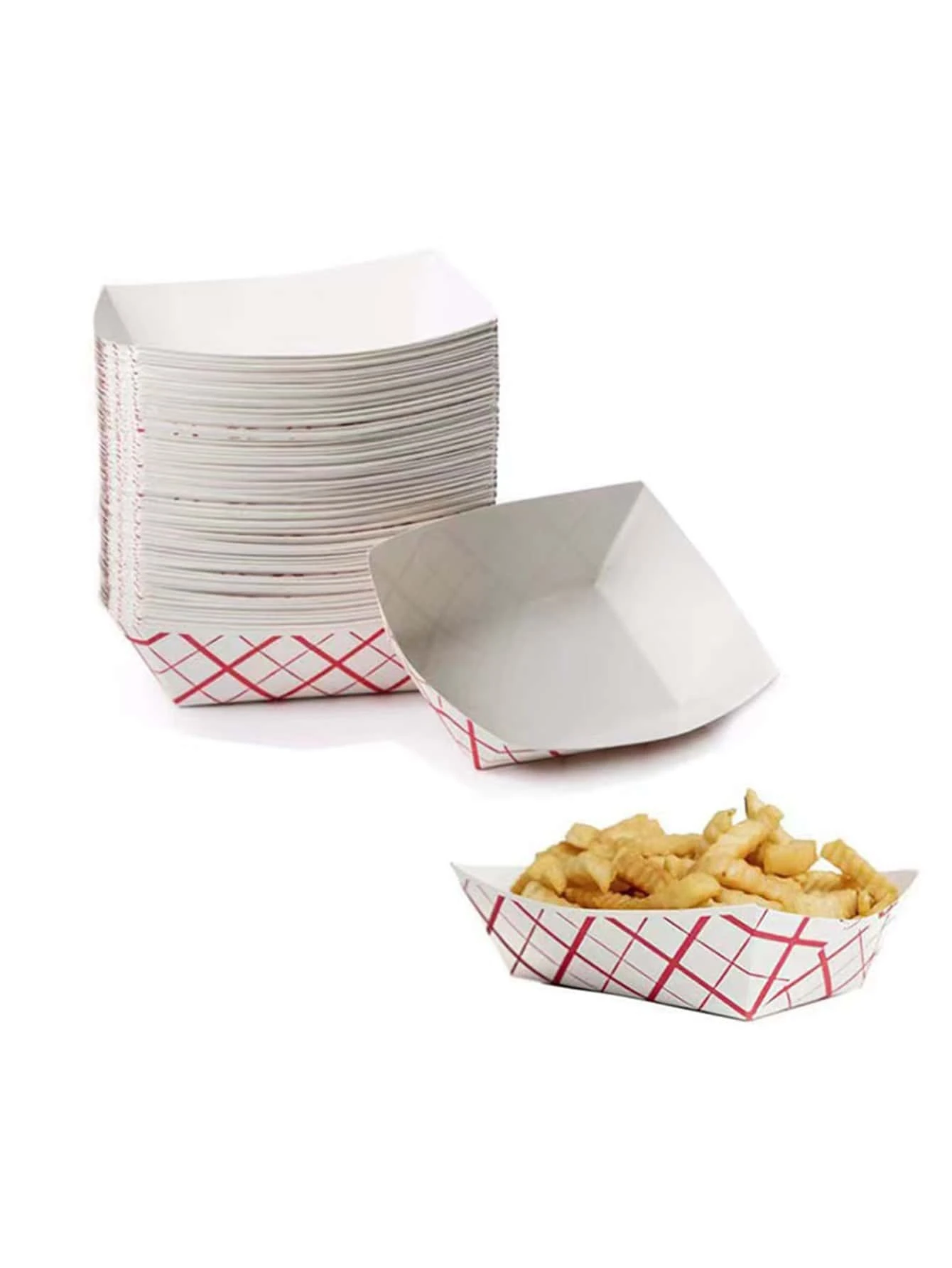 10pcs Disposable Boat-Shaped Boxes, Suitable For Packaging French Fries ...
