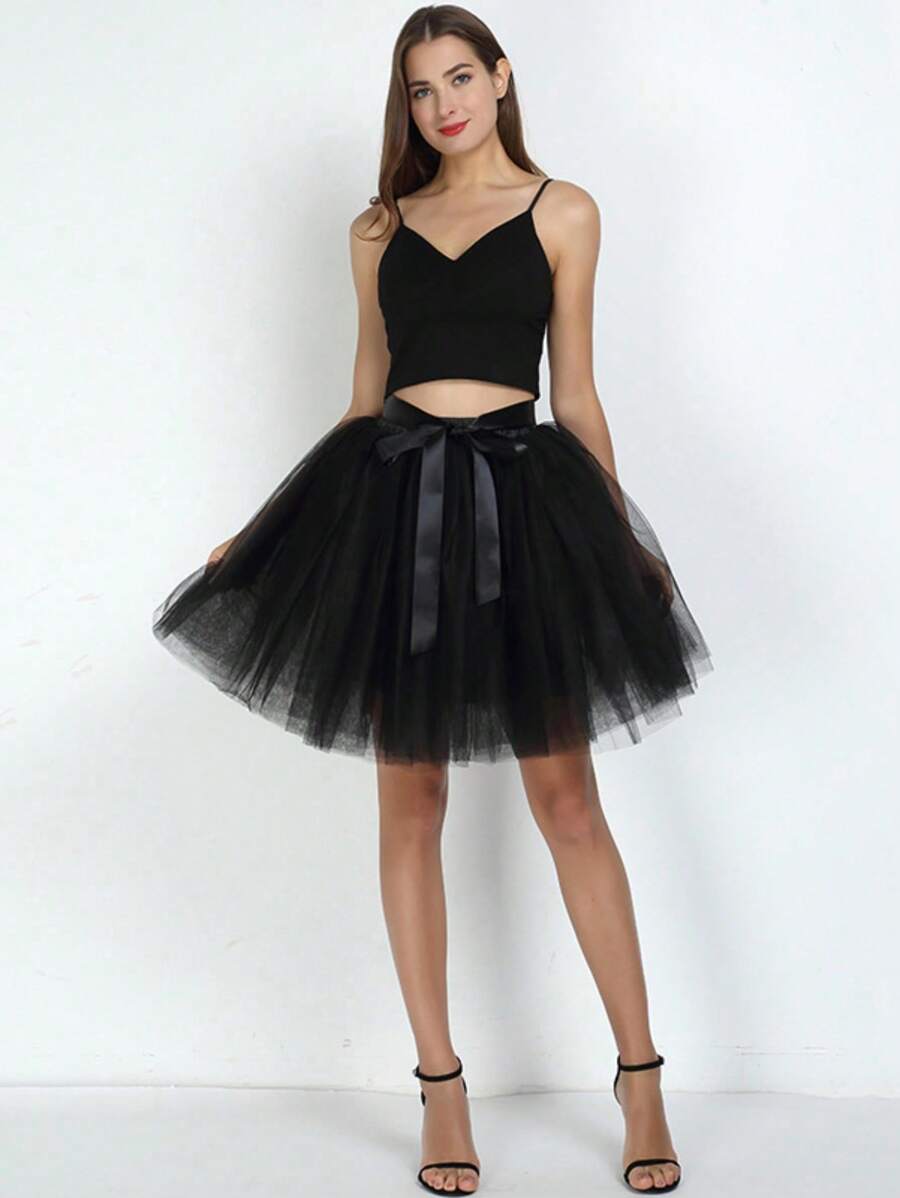 Little Girl Tutu Skirt A Line 4 Layers Tulle Skirt Party Princess Dance ...
