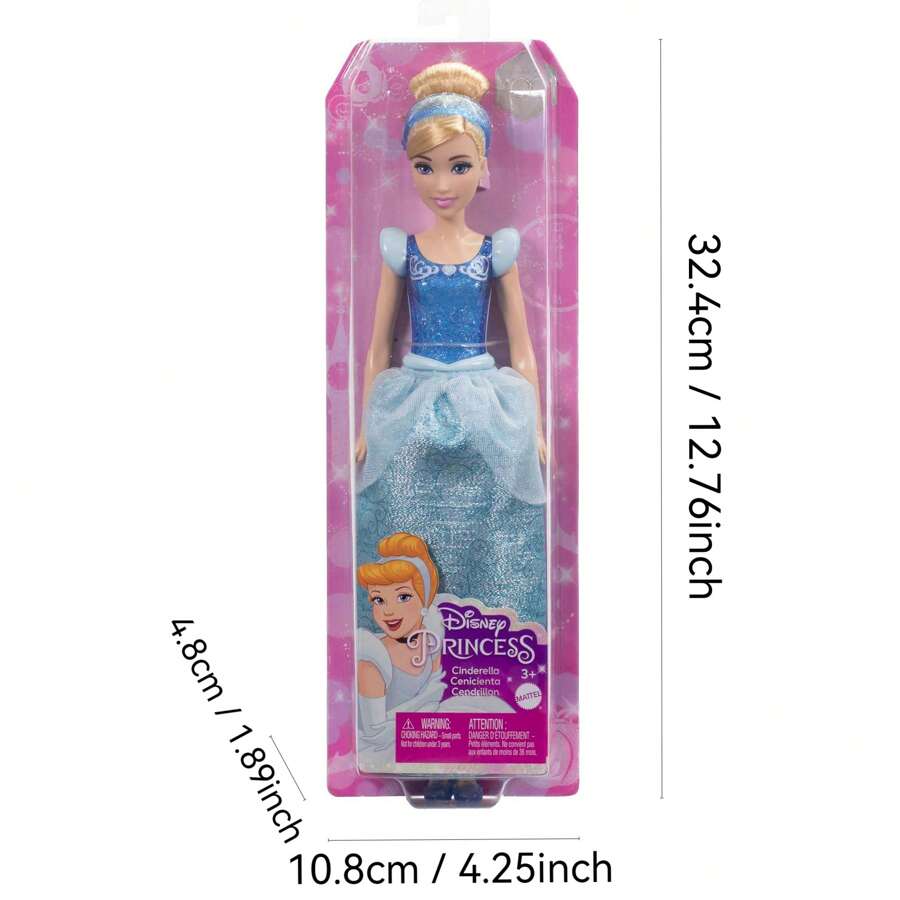 Mattel Disney Princess Dolls, Cinderella Posable Fashion Doll With ...
