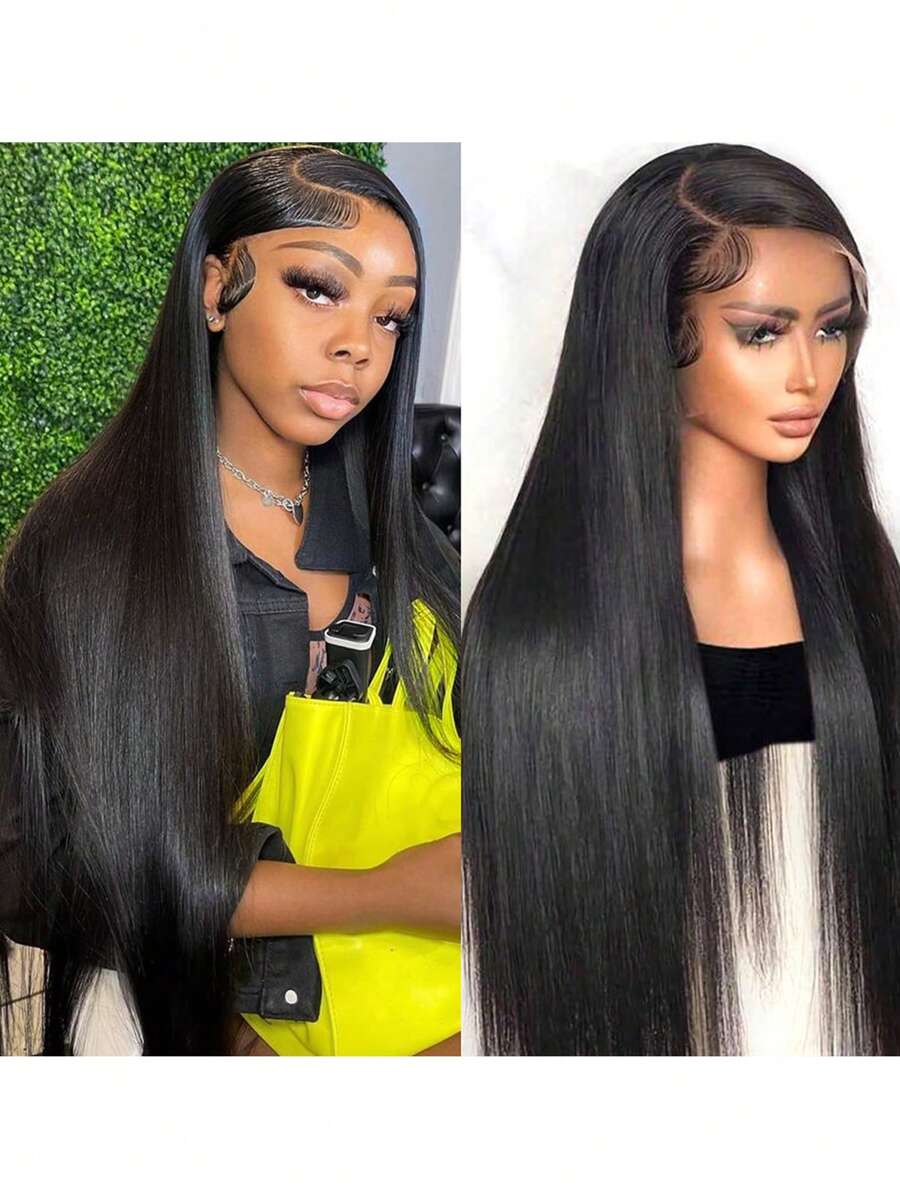 36Inch 13X4 Sheer Lace Front Wig 180% Density Glueless Human Hair Wigs ...