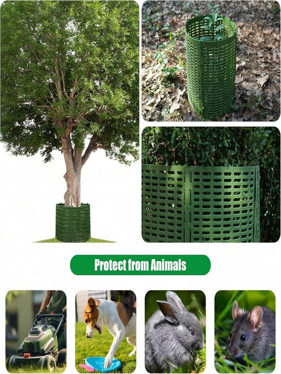Tree Trunk Guard, Round Flower Fence Animal Barrier Plant Protection ...