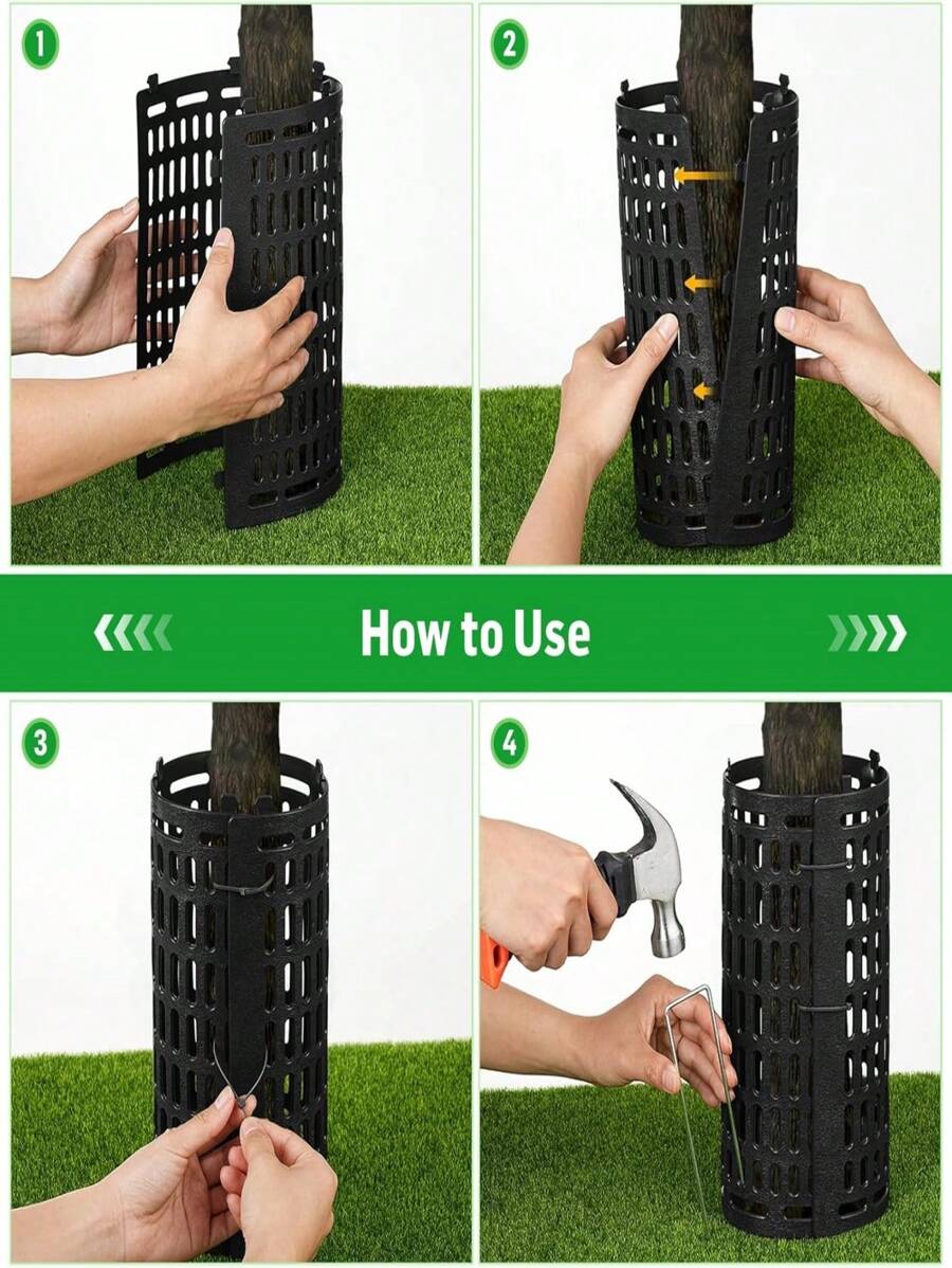 Tree Trunk Guard, Round Flower Fence Animal Barrier Plant Protection ...
