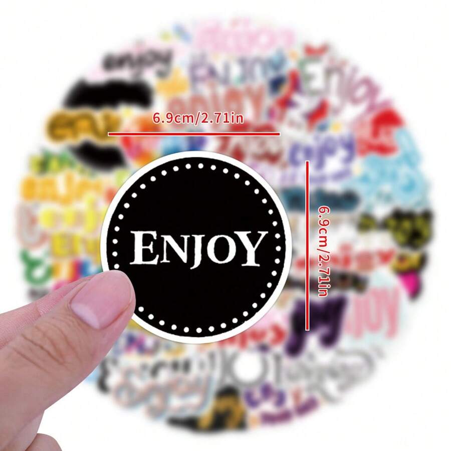 55Pcs Enjoy Stickers, Enjoy Vinyl Stickers For Laptop Water Bottle ...