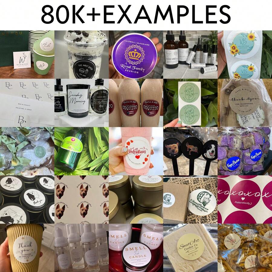 100Pcs Custom Stickers Personalized Business Labels Decals Customized ...