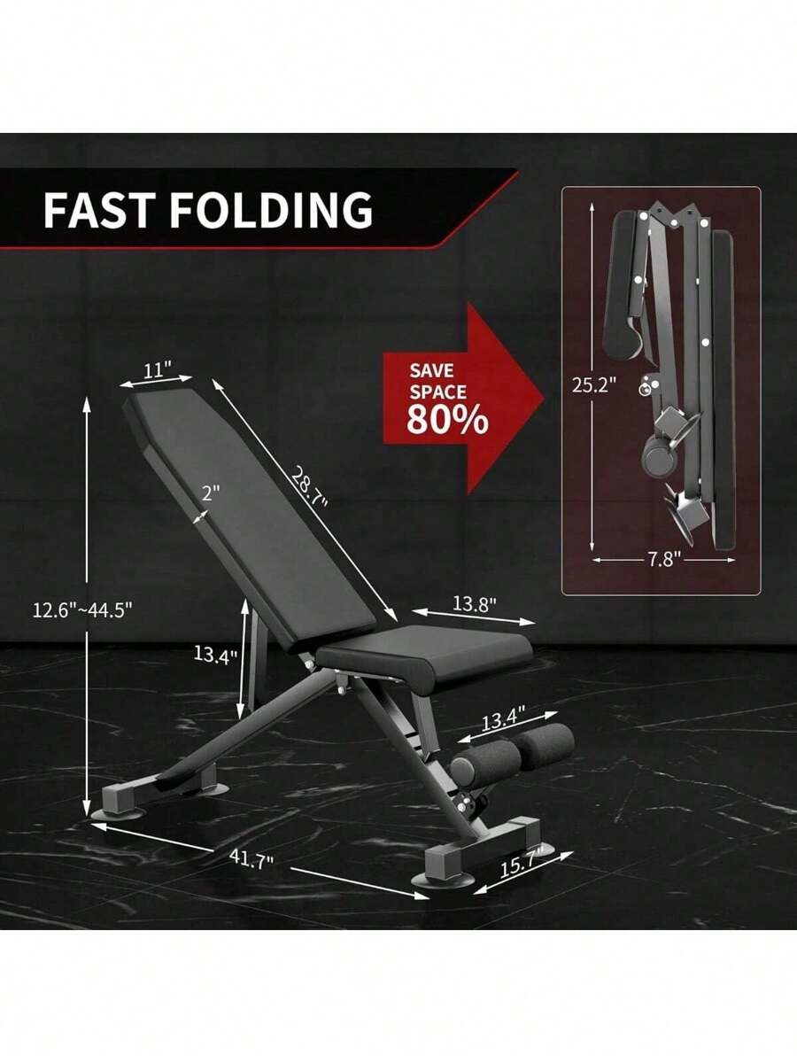 Weight Bench Workout Bench For Incline Decline Exercise 500LBS Weight ...