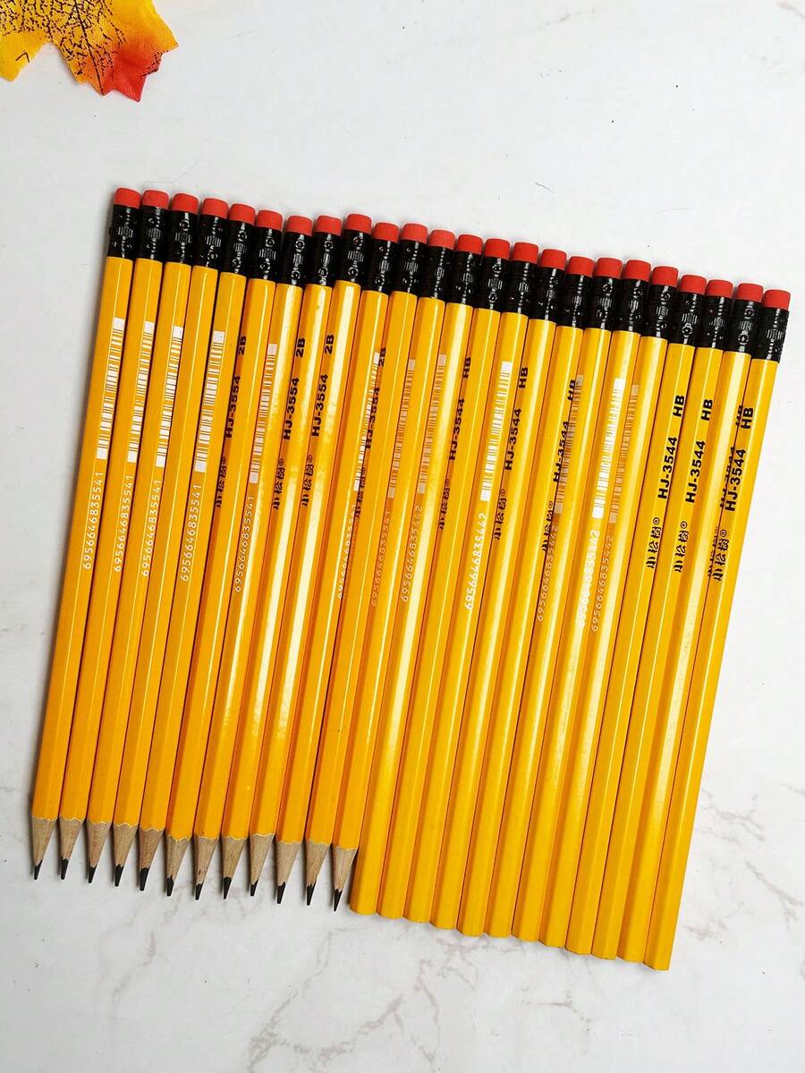 12 Classic Minimalist Daily HB/2B Pencils With Eraser+1 Pencil ...