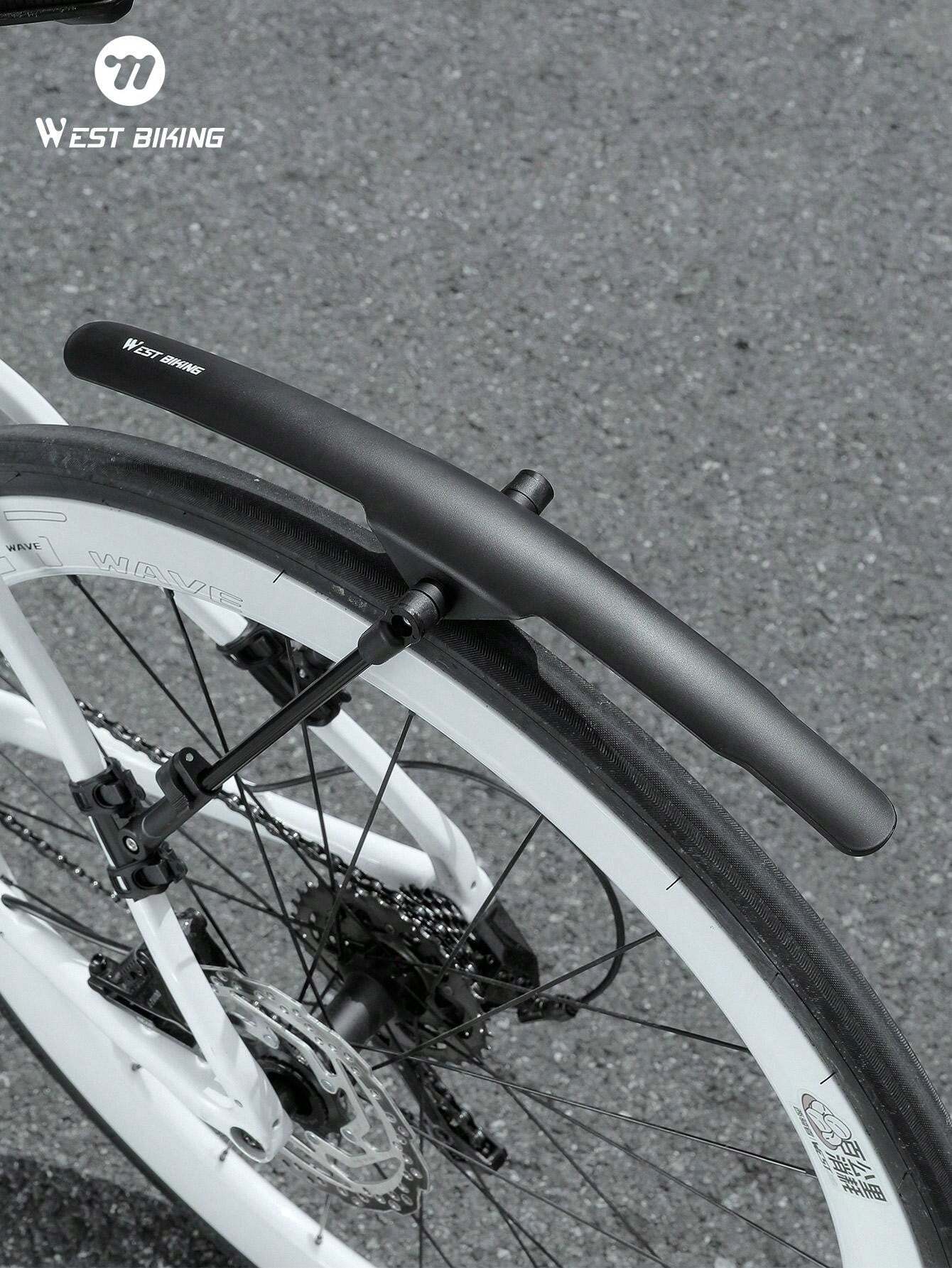 WEST BIKING WEST BIKINGロードバイク用マッドガード、フラットハンドルバー、ロードツーリングバイク700C クイック ...